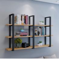 China Multi-Purpose Metal and Bamboo Wall Mount Shelves for Living Room for sale