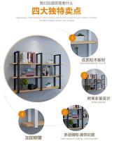 China Multi-Purpose Metal and Bamboo Wall Mount Shelves for Living Room for sale