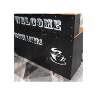 China Commercial Furniture Metal Front Desk Counter for Coffee Shops Reception for sale