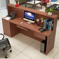 China Metal Reception Desk for Simple Front Wooden Cashier Hotel Right-Angled Counter Table for sale