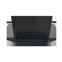 China Supermarket Rack Custom Made Pegboard Shelf with 4 Rotating Sides and Movable Panels for sale