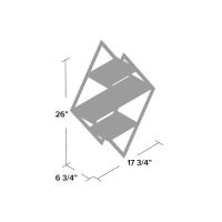 China 3 Tiers Metal Wooden Diamond MDF E1 Wall Floating Square Shelves for Stylish Display for sale