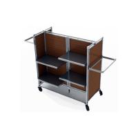 China Metallic Slat Wall Display Rack for Clothing Shop Boutique Stand Clothing Stand Rack for sale