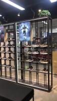 China Metallic Slat Wall Display Rack for Clothing Shop Boutique Stand Clothing Stand Rack for sale