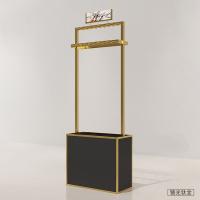 China Free Golden Clothing Store Belt Display Stand Supermarket Rack Design for Retail Shops for sale