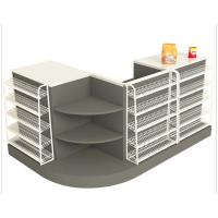 China Retail Shops Metal Cashier Counter Table with Wire Promotion Rack and Suggested Picture for sale