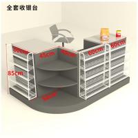 China Retail Shops Metal Cashier Counter Table with Wire Promotion Rack and Suggested Picture for sale