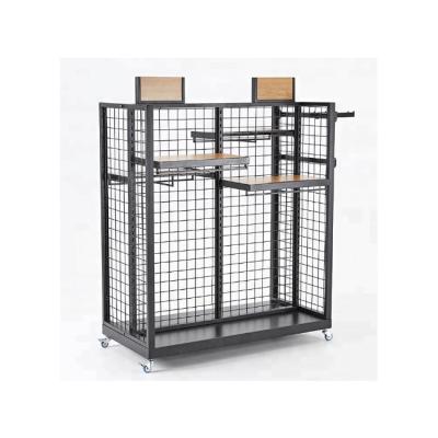China Customized Supermercado Rack Gondola Shelf with Double-sided Metallic Retail Display for sale