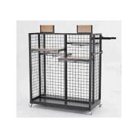China Customized Supermercado Rack Gondola Shelf with Double-sided Metallic Retail Display for sale