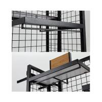 China Customized Supermercado Rack Gondola Shelf with Double-sided Metallic Retail Display for sale