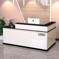 China Office Furniture Modern Design White Reception Desk Counter for Convenience Store for sale