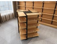 China Livingroom Furniture Wooden Store Shelves Display Racks Stand Metal Promotions Display for sale