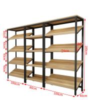 China PU Leather Cover Material Vegetable Display Rack Stand for Grocery Store Modern Design for sale