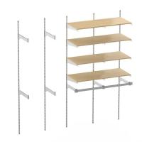 China Adjustable Wall Mounted Supermarket Rack for Clothes Retail Shops Capacity 380kg for sale