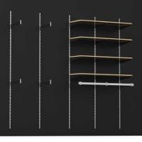 China Adjustable Wall Mounted Supermarket Rack for Clothes Retail Shops Capacity 380kg for sale
