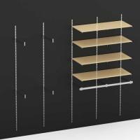 China Adjustable Wall Mounted Supermarket Rack for Clothes Retail Shops Capacity 380kg for sale