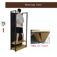 China Gondola for Supermarket Wooden Metal Display Racks Double-sided Supermarket Rack for sale