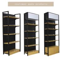 China Supermarket Rack Display Stand with LED Light and Clear Acrylic Advertising Light Boxes for sale