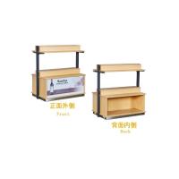 China Livingroom Furniture Double-sided Wine Cabinet with Glass Display and Bottle Storage for sale