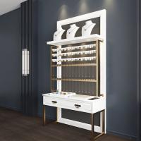 China End Wooden Glasses Jewelry Display Stand with LED Light and 380kg Capacity for sale