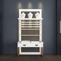 China End Wooden Glasses Jewelry Display Stand with LED Light and 380kg Capacity for sale