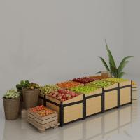 China Functional Wooden Vegetable Display Rack for Home Furniture Sofa Set 380kg Capacity for sale