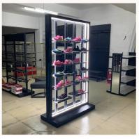 China LED Shoe Rack for Stainless Steel Shoe Store Display Fixture in Home Furniture Style for sale