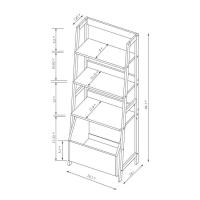 China Livingroom Furniture Children's Book Shelf with Storage Bins and Box Wooden Toy Organizer for sale