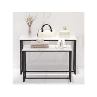 China 380kg Capacity Marble Style Laminated Wood Nesting Table Set of 2 for Store Display for sale