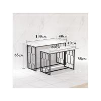 China 380kg Capacity Marble Style Laminated Wood Nesting Table Set of 2 for Store Display for sale