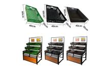 China Layered Grocery Rack for Displaying Fruits and Vegetables in High Grade Cold-rolled Sheet for sale