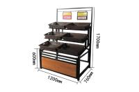 China Layered Grocery Rack for Displaying Fruits and Vegetables in High Grade Cold-rolled Sheet for sale