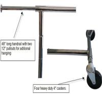 China Stainless Steel Garments Shop Fitting Stand Foldable Cloth Rack for Displaying Wiper for sale