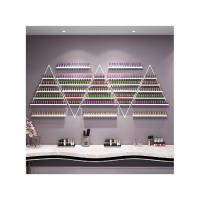China Supermarket High Grade Cold-rolled Sheet Triangle Finger Oil Nail Polish Rack Display for sale