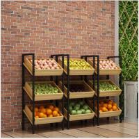 China High Grade Cold-rolled Sheet Wooden Fruit Vegetable Display Rack for Supermarket Stores for sale