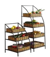 China 4 Layers Wooden Fruit Vegetable Display Rack Stand for Store Display Regular Size for sale