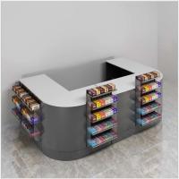 China Retail Checkout Counter with Displaying Wiper Display Rack and Cold-rolled Sheet for sale