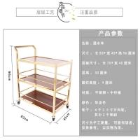 China Foods and Beverages Stainless Steel Food Serving Trolley with Customized Caster Size for sale
