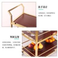 China Foods and Beverages Stainless Steel Food Serving Trolley with Customized Caster Size for sale