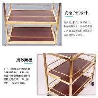 China Foods and Beverages Stainless Steel Food Serving Trolley with Customized Caster Size for sale