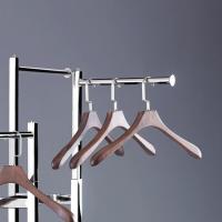 China Golden Finish 4 Way Clothing Rack for Customized Size Retail Clothing Display Stand for sale