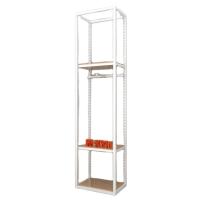 China Modern 2 Tier Steel MDF Wardrobe Clothing Garment Rack for Retail Shops and Advertising for sale
