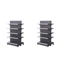 China Movable Supermarket Gondola Shelving Heavy Duty Style with Durable Powder Coated Finish for sale