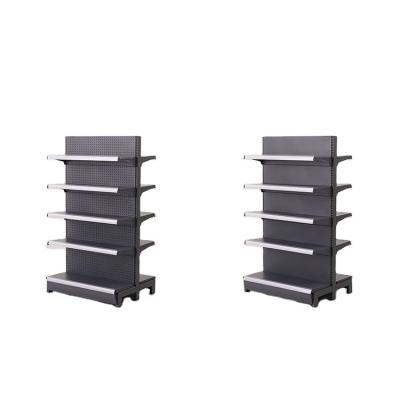 China Movable Supermarket Gondola Shelving Heavy Duty Style with Durable Powder Coated Finish for sale