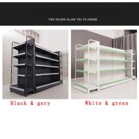 China Movable Supermarket Gondola Shelving Heavy Duty Style with Durable Powder Coated Finish for sale