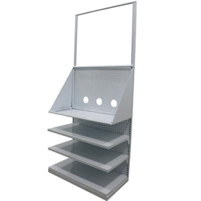 China 380kg Capacity Retail Display Racks for Metal Goods Cosmetics Liquor PU Leather Cover for sale