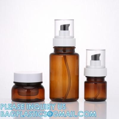 China Serum Bottles, Fast Delivery Of 30ml 40ml Light Grey PET Plastic Bottle With Spray Pump, Dispenser In Stock for sale