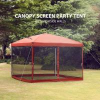 China 210d Oxford Easy Pop Up Canopy, Outdoor Screen Tent with Mesh Mosquito Netting Side Walls for Camping Picnic Party for sale