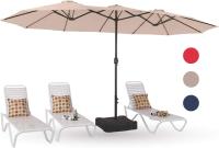 China Patio Umbrellas, Outdoor Market Large Umbrella wirh Base, Rectangle Long Double-Sided Umbrella Yard Lawn Garden for sale