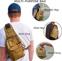 China Tactical Shoulder Sling Bag Small Outdoor Chest Pack For Men Traveling, Trekking, Camping, Rover Sling Daypack for sale